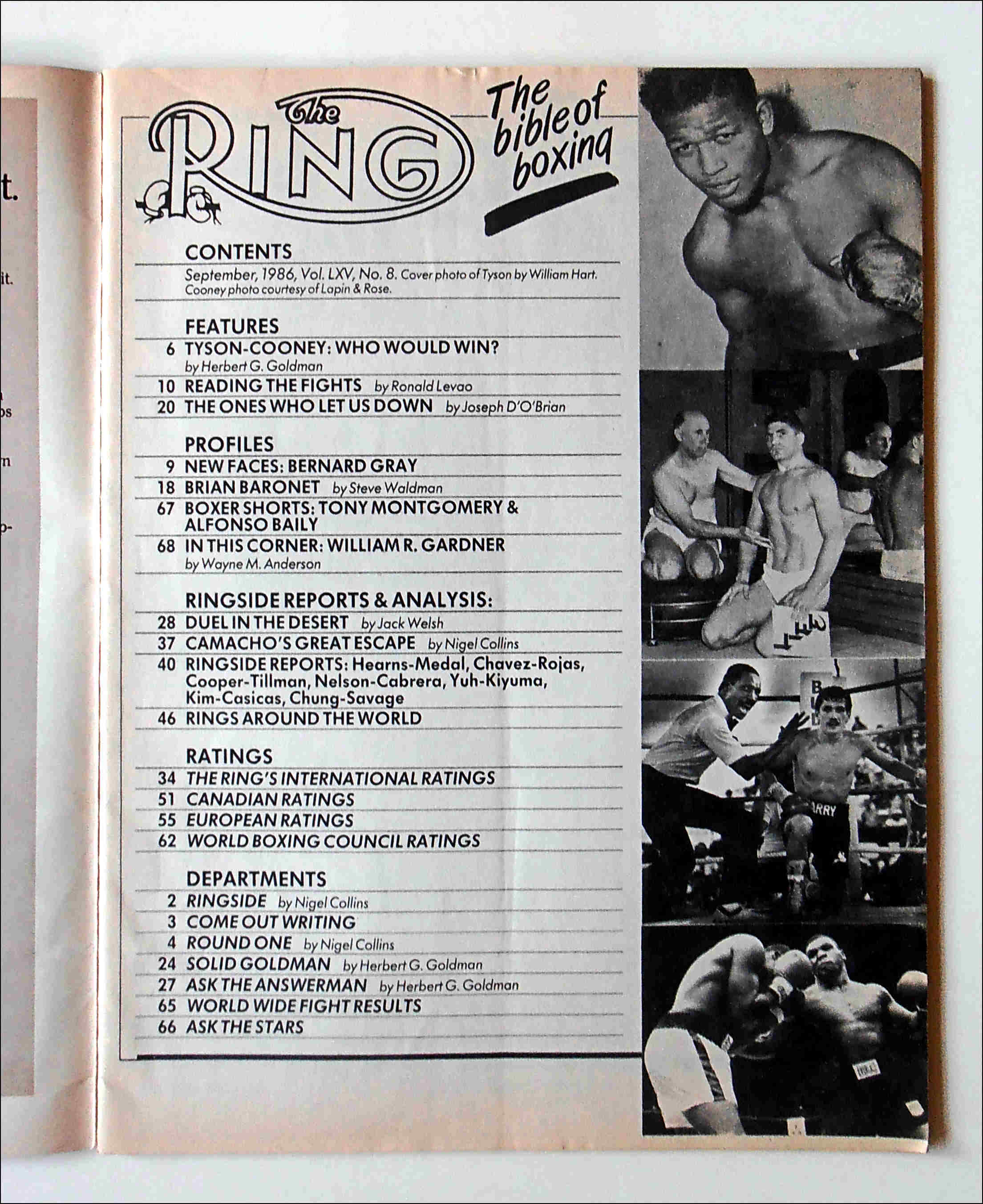 The RING Magazine, SEPTEMBER 1986