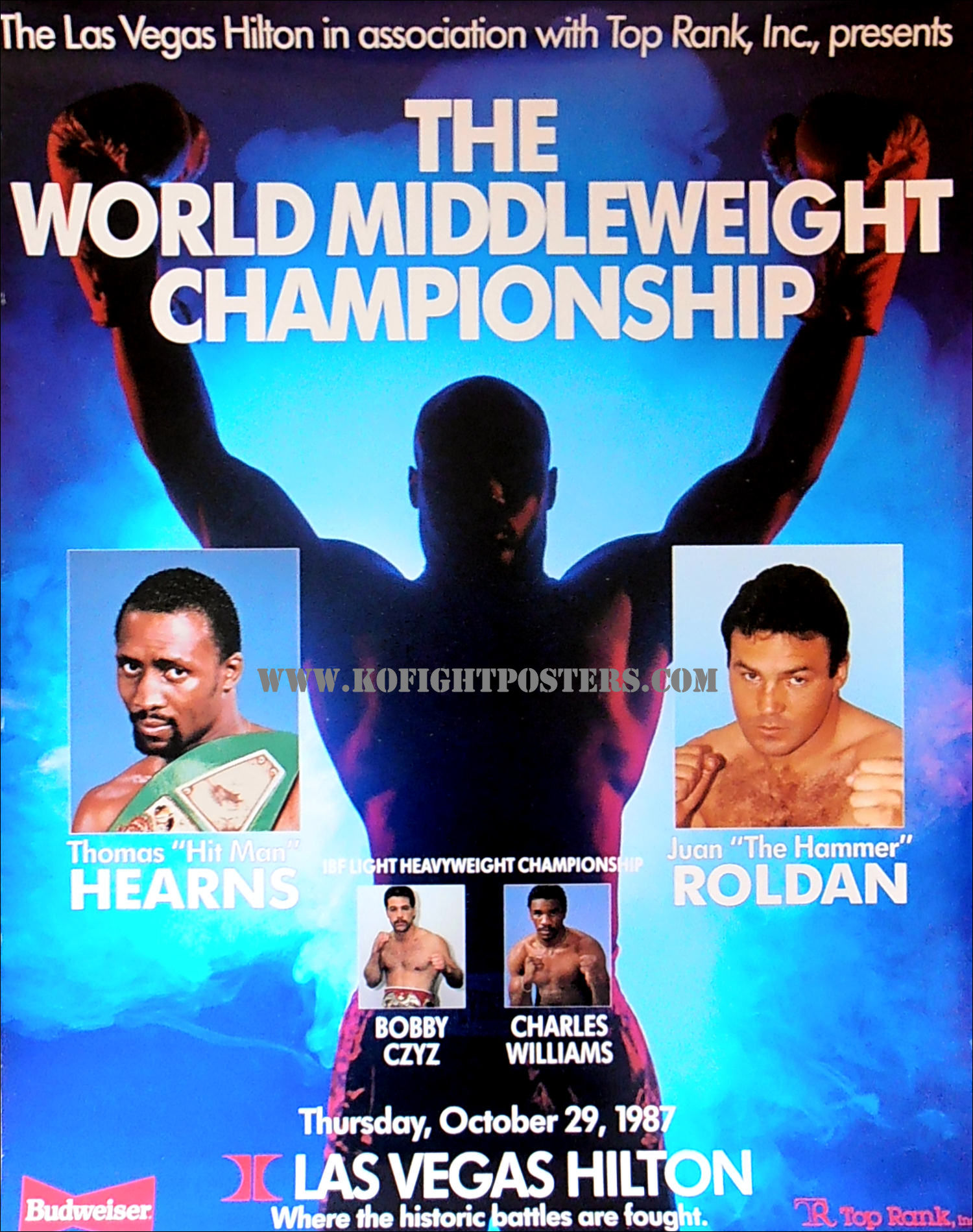 THOMAS HEARNS vs. JUAN ROLDAN (Site)