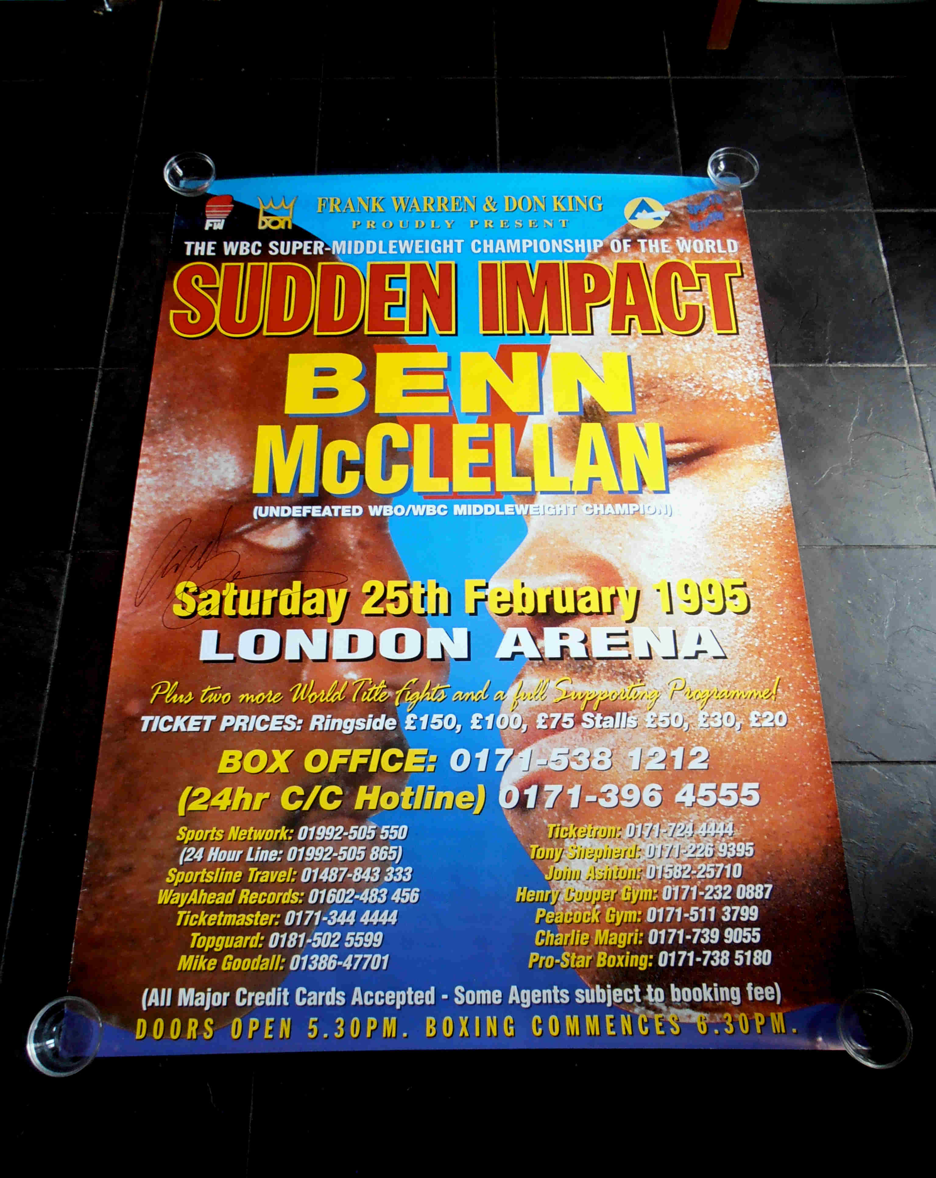 NIGEL BENN vs. GERALD McCLELLAN (Onsite/Signed-Benn