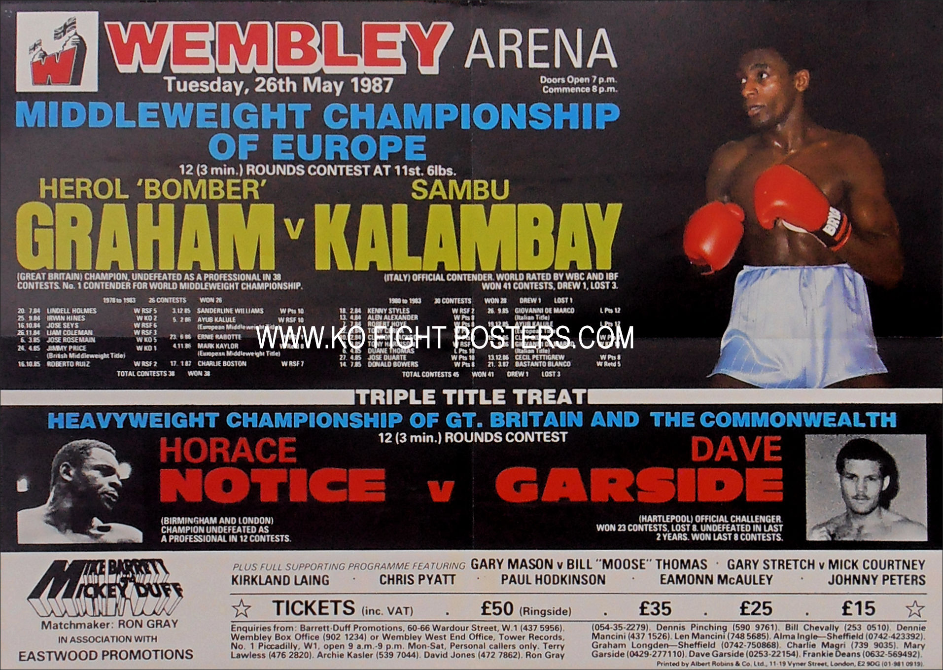 HEROL GRAHAM vs. SAMBU KALAMBAY (1) Site*
