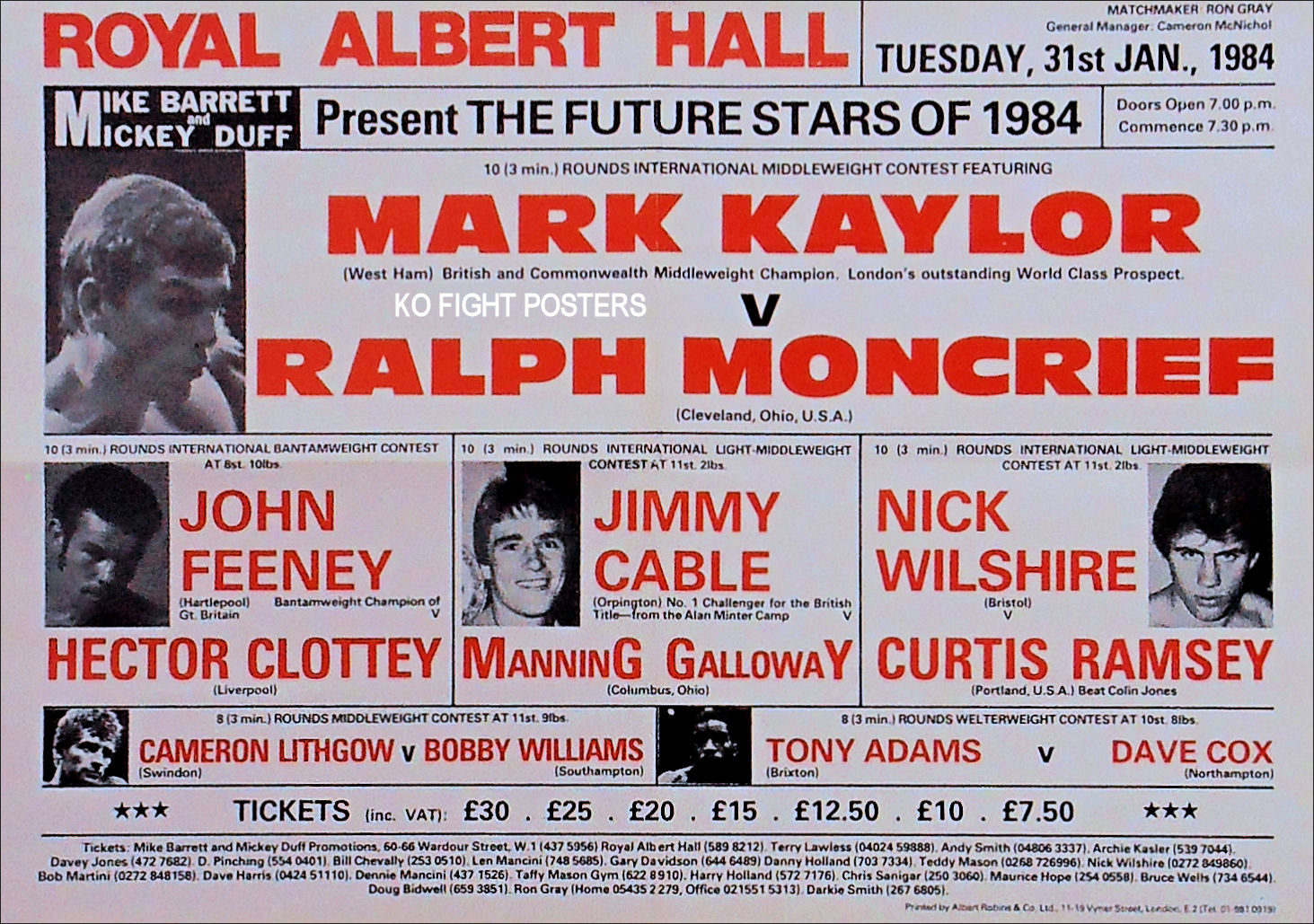 MARK KAYLOR vs. RALPH MONCRIEF (Site*)