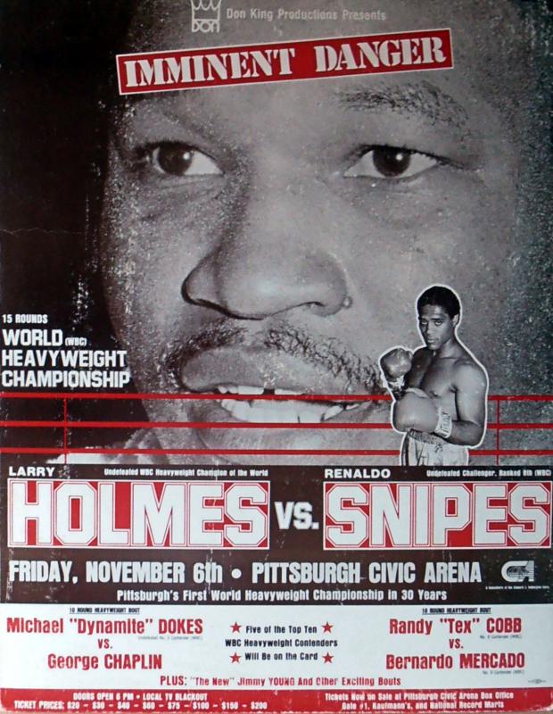 LARRY HOLMES vs. RENALDO SNIPES (Site)