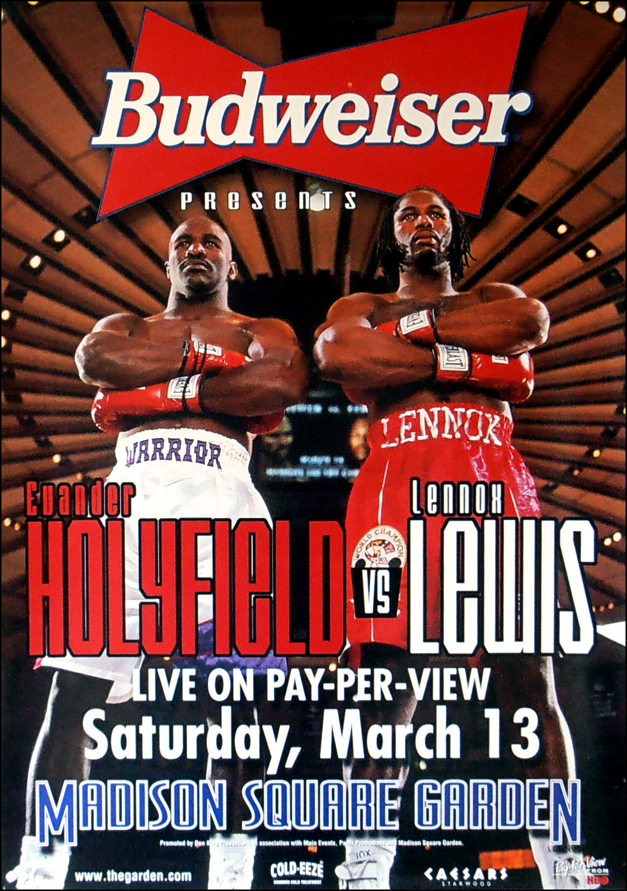 EVANDER HOLYFIELD vs. LENNOX LEWIS (1) Budweiser