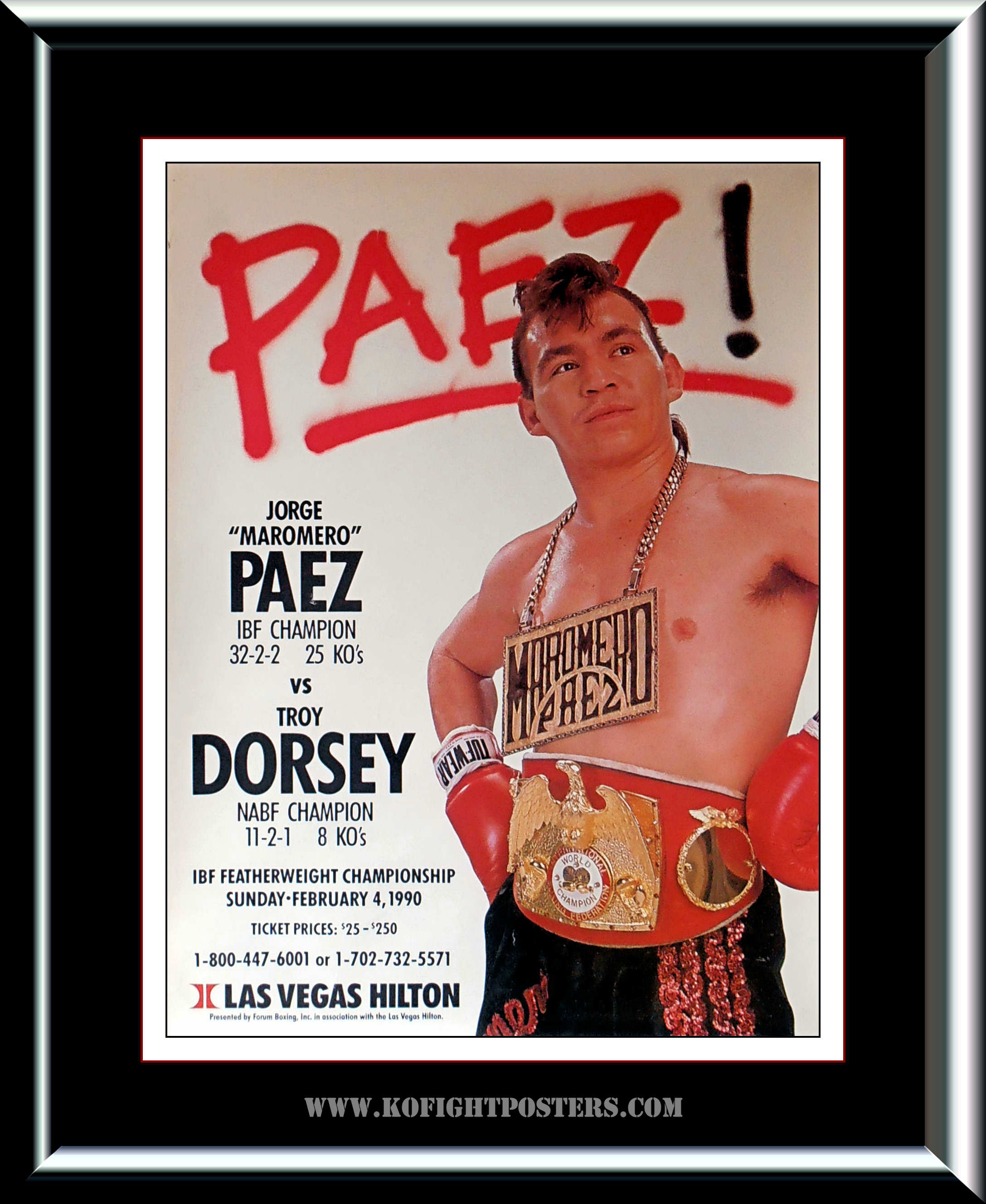 JORGE PAEZ vs. TROY DORSEY (Site)