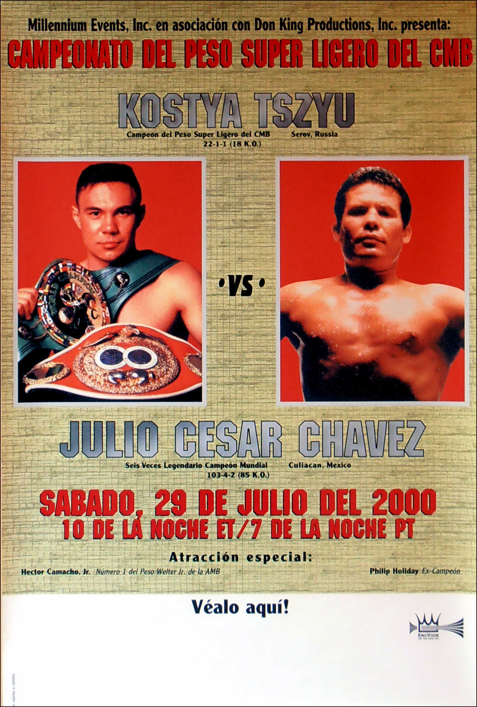 JULIO CESAR CHAVEZ vs. KOSTYA TSZYU (Kingvision)