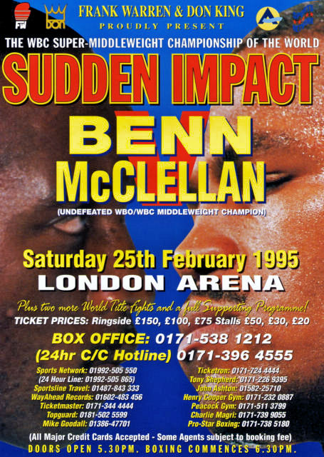 NIGEL BENN vs. GERALD McCLELLAN (Onsite/ Billboard)
